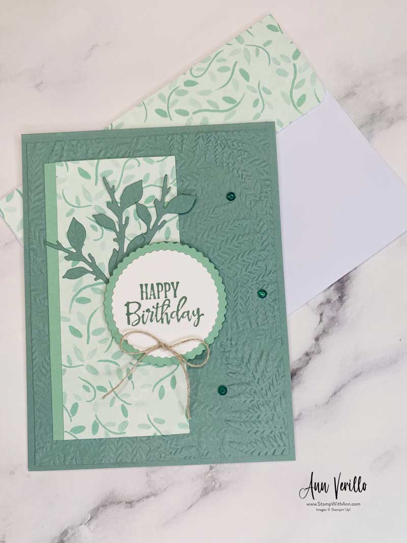 Fern Happy Birthday Card - Ann Verillo, StampWithAnn.com