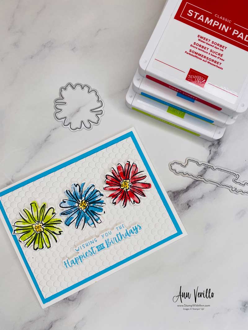 Color & Contour Happy Birthday Card - Ann Verillo, StampWithAnn.com