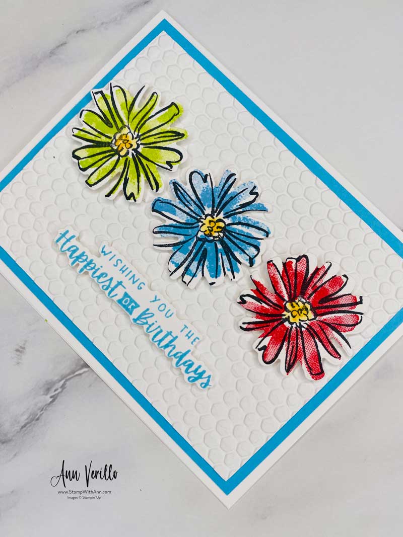 Color & Contour Happy Birthday Card - Ann Verillo, StampWithAnn.com
