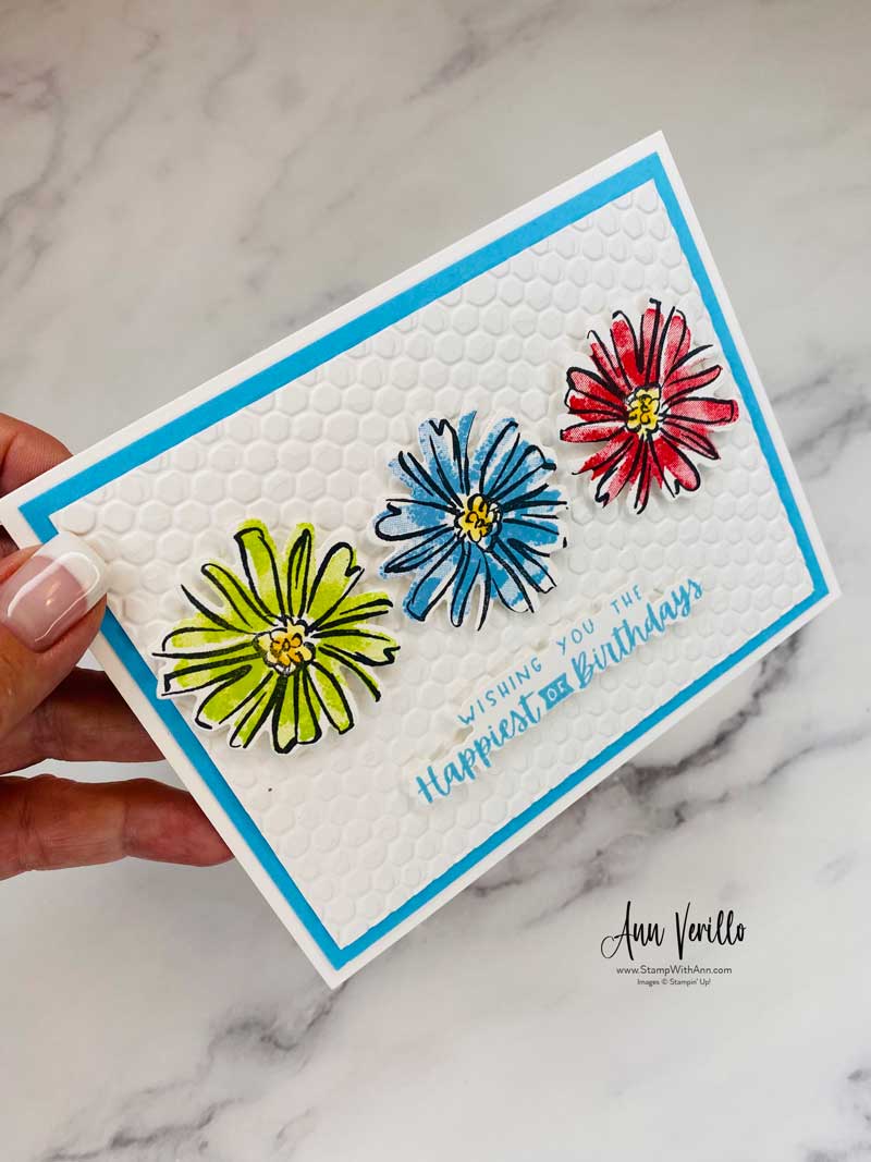 Color & Contour Happy Birthday Card - Ann Verillo, StampWithAnn.com