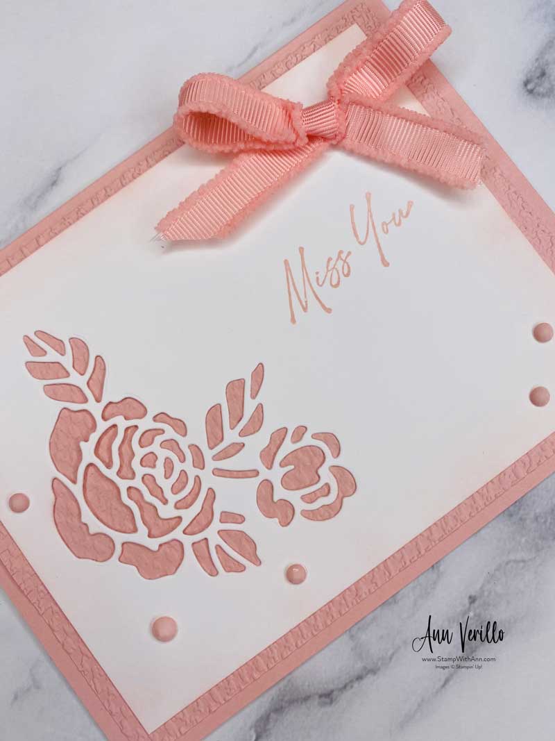Stampin' Up! Designer Tags Dies Miss You Card - Ann Verillo ...