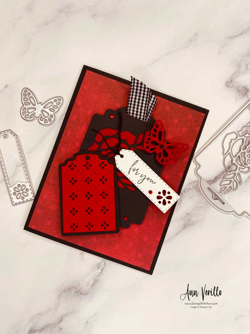 Stampin' Up! Designer Tags Dies Happy Birthday Card - Ann Verillo ...