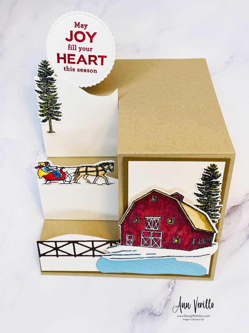 Christmas Barn Fun Fold - Ann Verillo, StampWithAnn.com