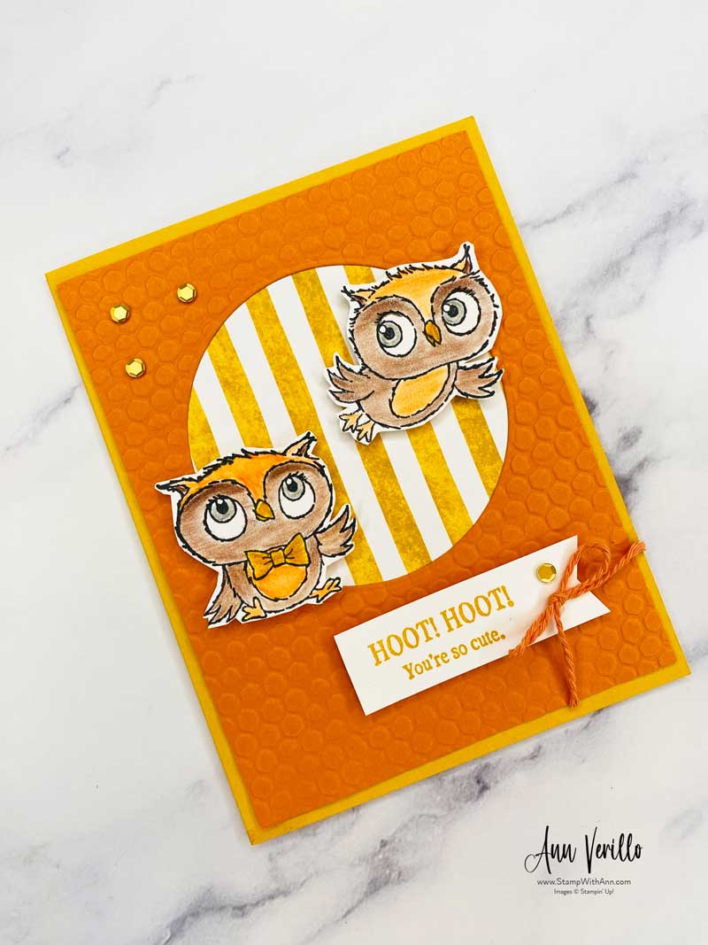 Adorable Owls Greeting Card - Ann Verillo, StampWithAnn.com