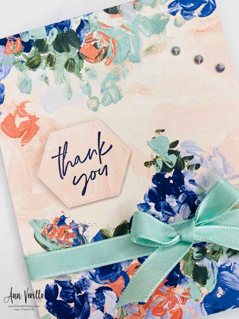 Fancy Flora Thank You Card - Ann Verillo, StampWithAnn.com