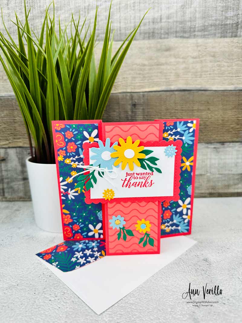 Fun Fold Thanks Card - Ann Verillo, StampWithAnn.com