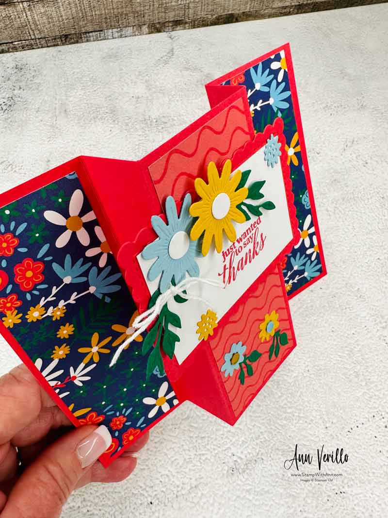 Fun Fold Thanks Card - Ann Verillo, StampWithAnn.com