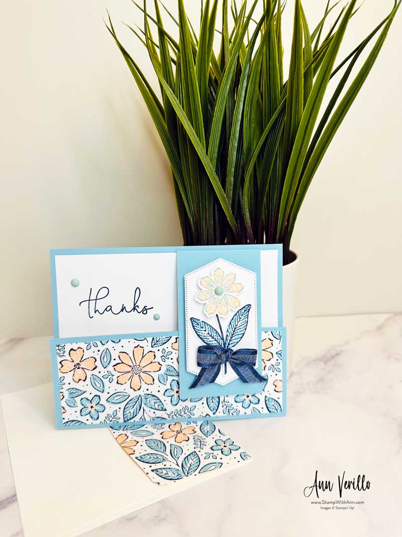 Fancy Fold Thanks Card - Ann Verillo, StampWithAnn.com