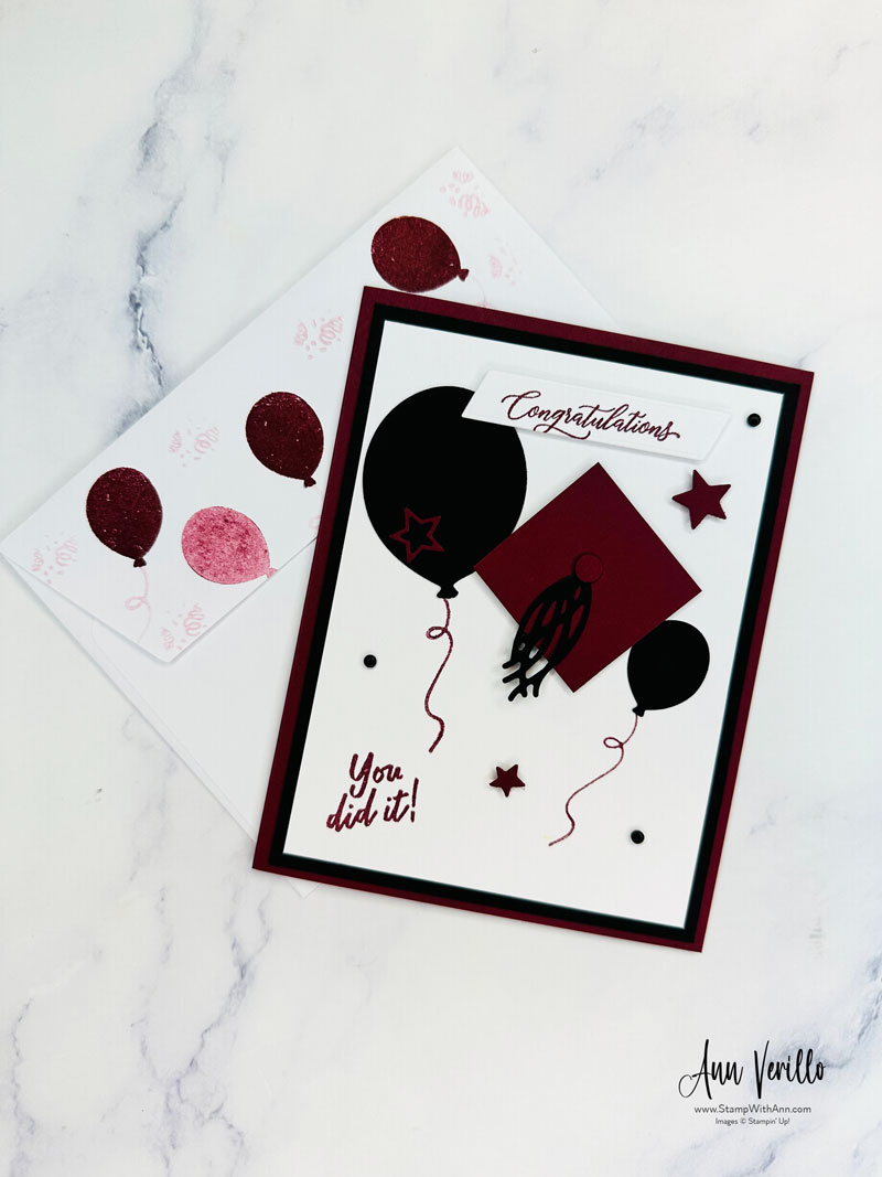 Stampin' Up! Beautiful Balloons Graduation Card - Ann Verillo ...