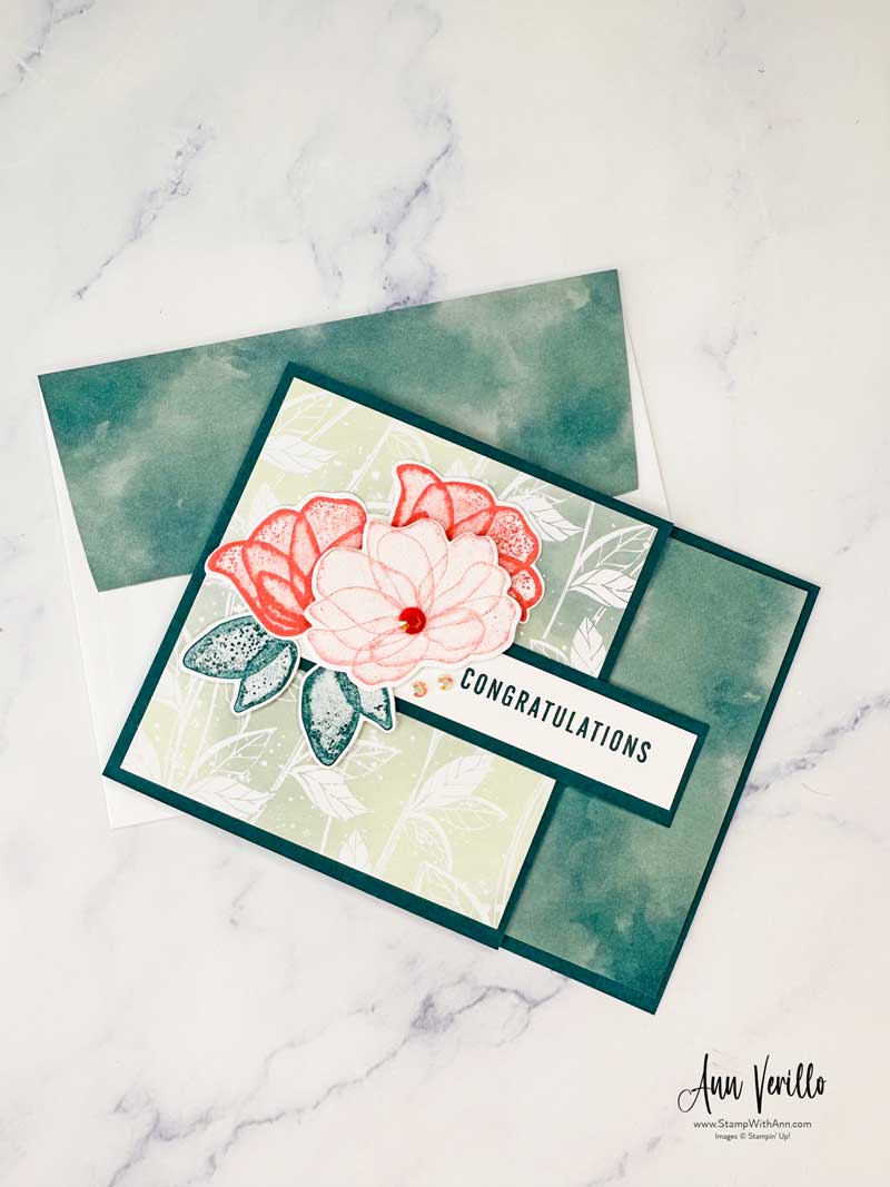 Stampin' Up! Translucent Florals Fun Fold - Ann Verillo, StampWithAnn.com