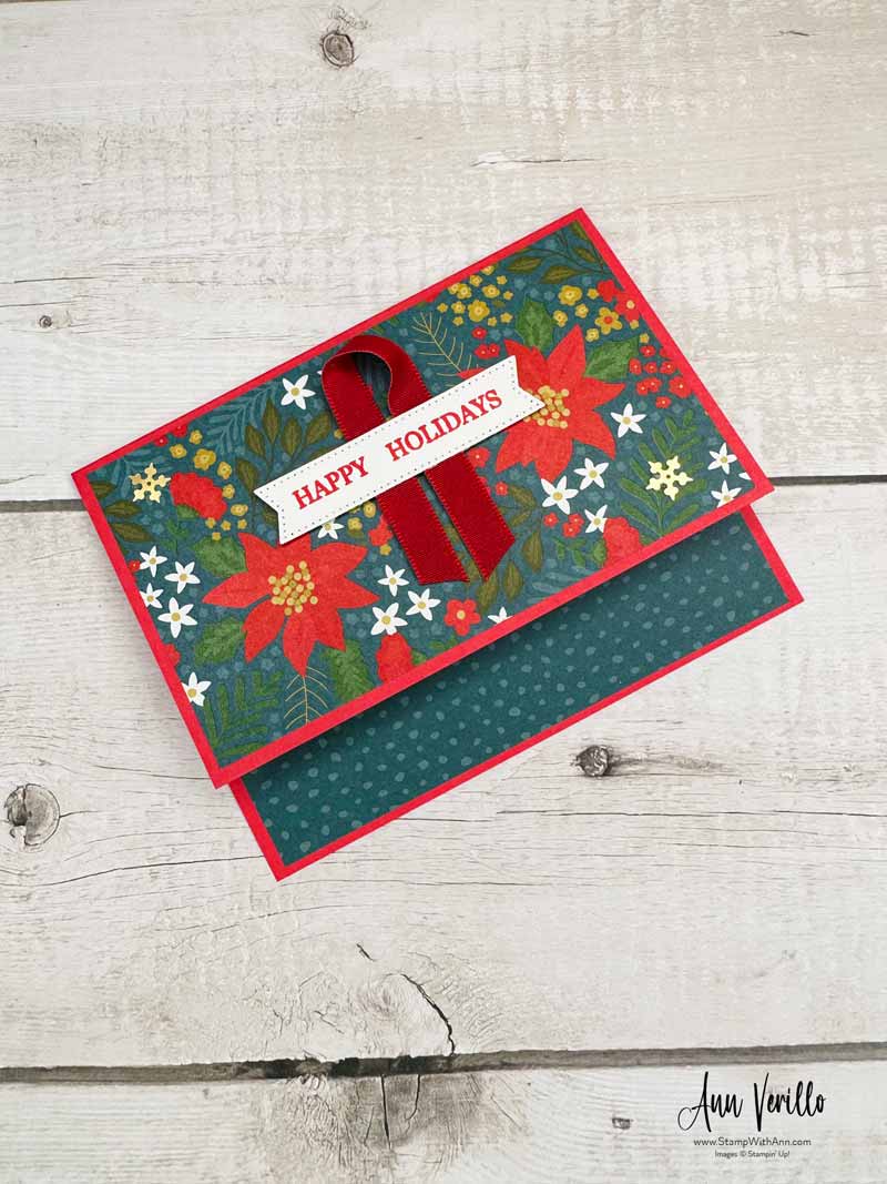 Stampin' Up! Fun Fold Holiday Card - Ann Verillo, StampWithAnn.com