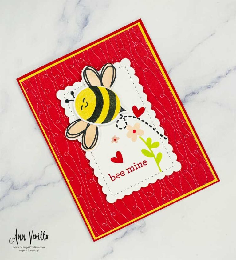 Stampin' Up! Bee My Valentine "Bee Mine" Card - Ann Verillo ...