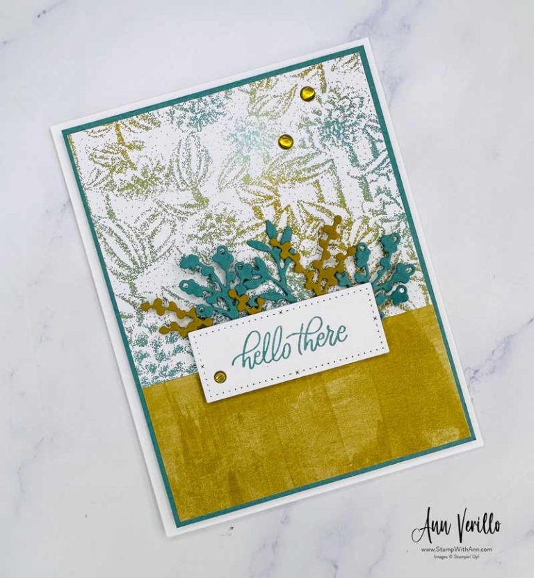 Stampin' Up! Softly Stippled Hello Card - Ann Verillo, StampWithAnn.com