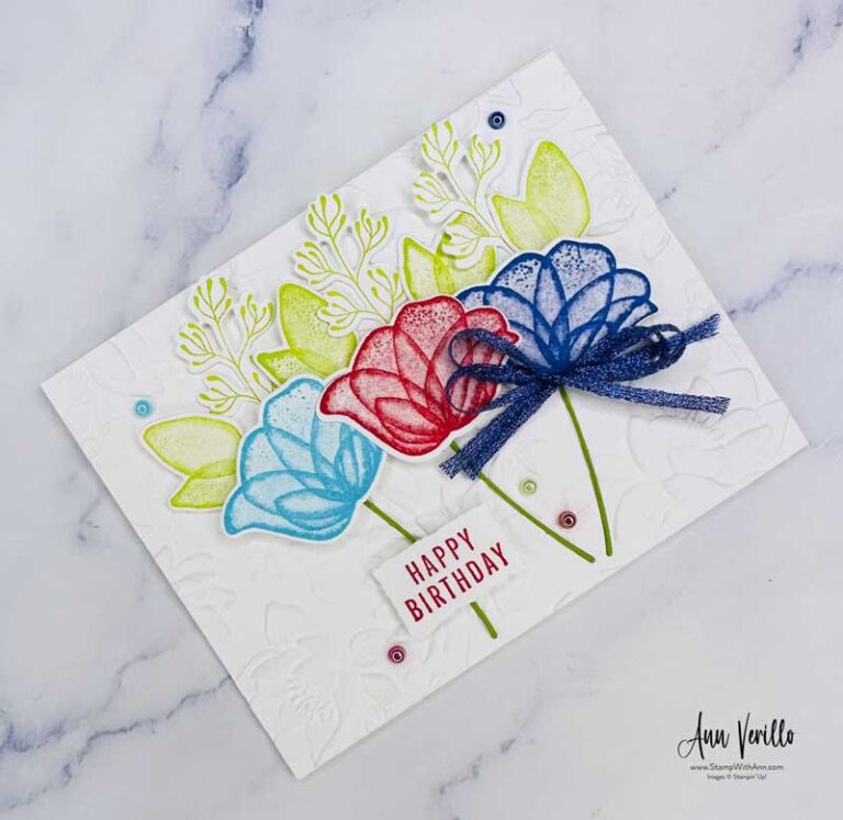 Stampin' Up! Translucent Florals Birthday Card - Ann Verillo ...