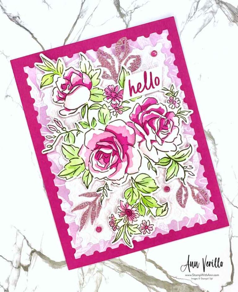 Stampin' Up! Layers of Beauty Hello Card - Ann Verillo, StampWithAnn.com