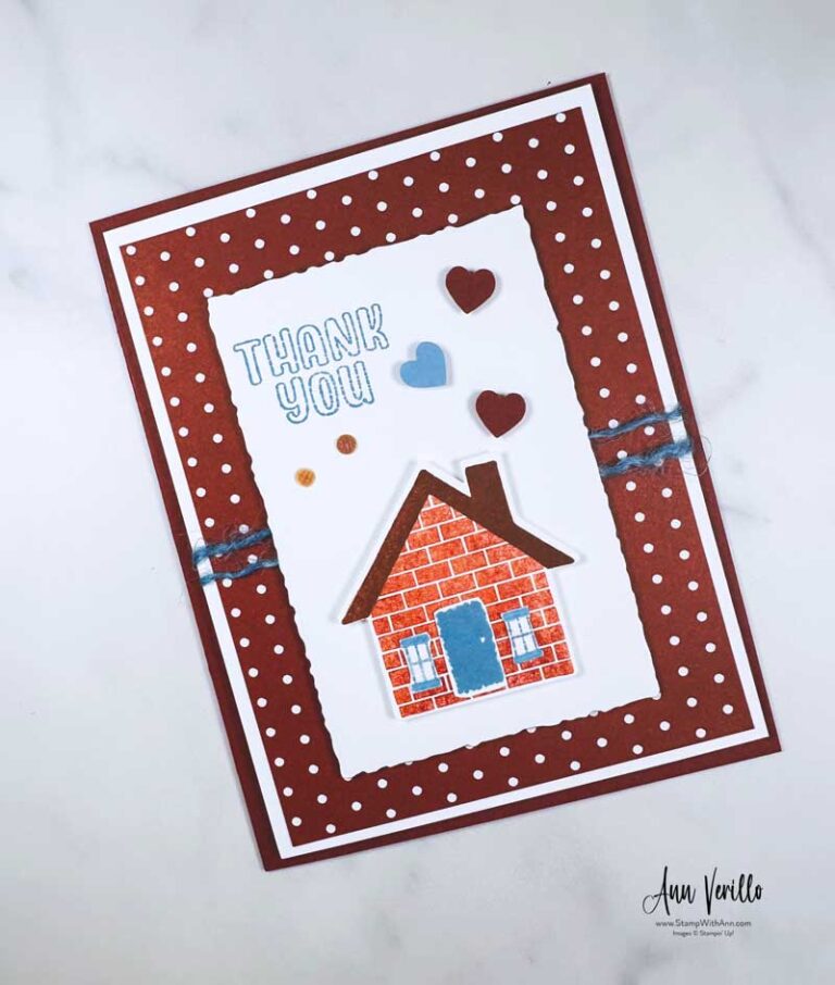 Stampin' Up! Humble Home Thank You Card - Ann Verillo, StampWithAnn.com