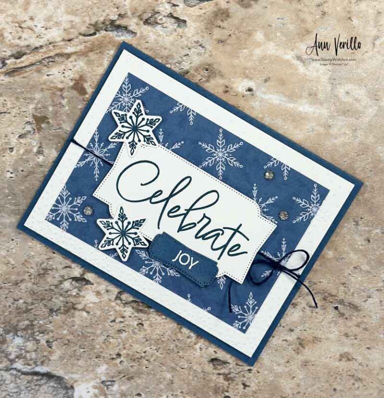 Stampin' Up! Iconic Imagery Celebrate Joy Card - Ann Verillo ...